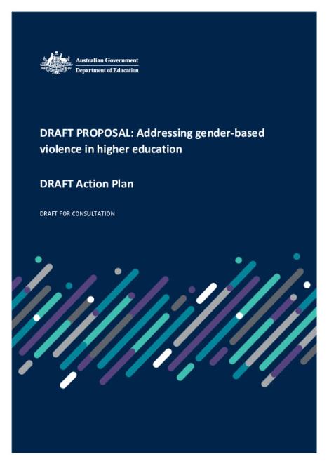 Draft Action Plan Addressing Gender Based Violence In Higher Education